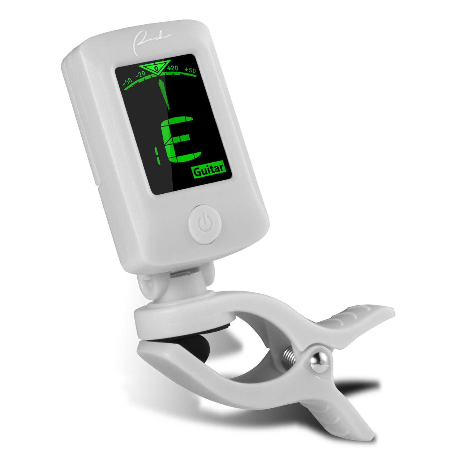 White Guitar Tuner - Clip-On Tuner Specialized for Ukulele and Guitar